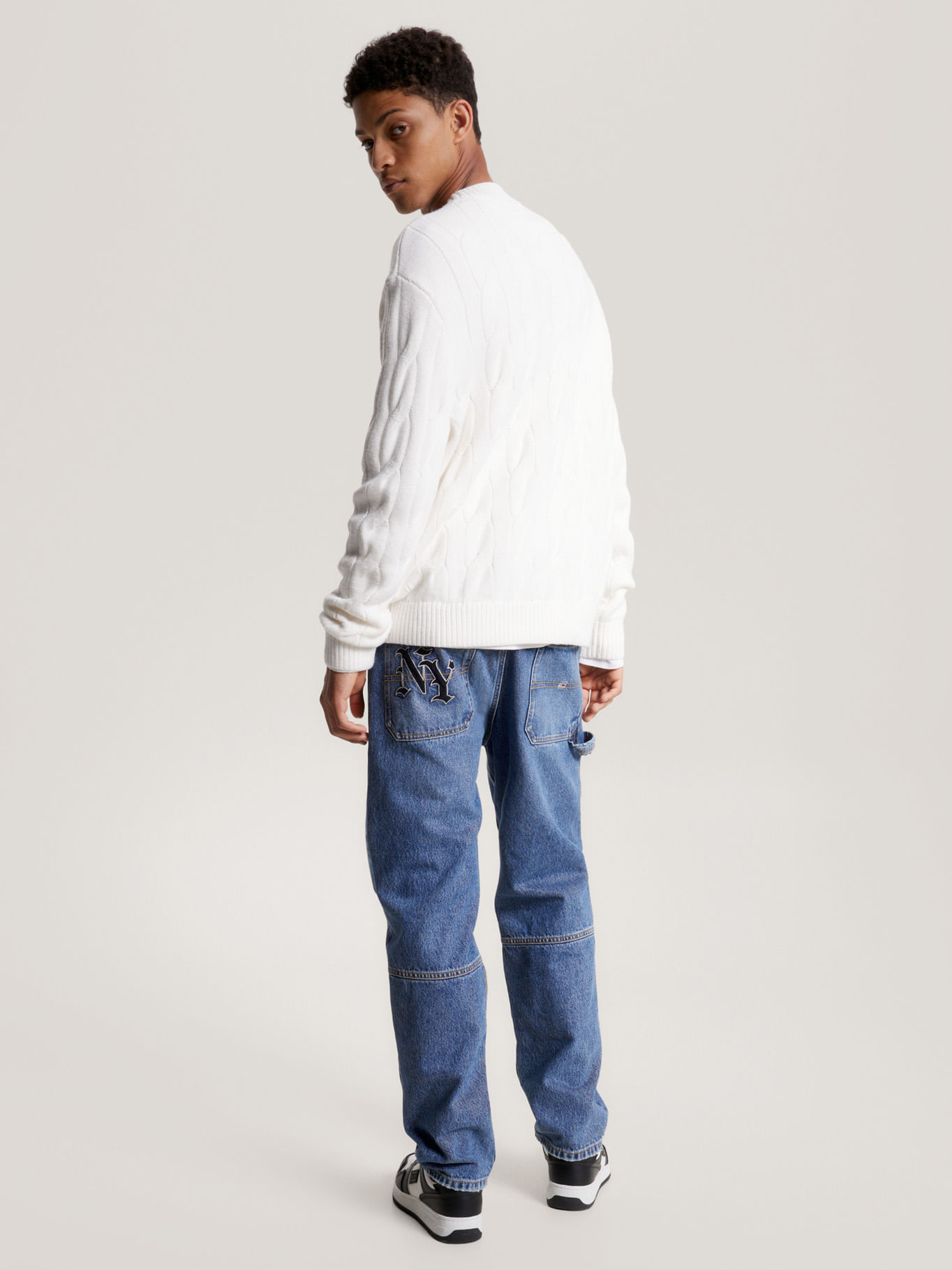 SUÉTER ESSENTIAL DE PUNTO TRENZADO CON PARCHE