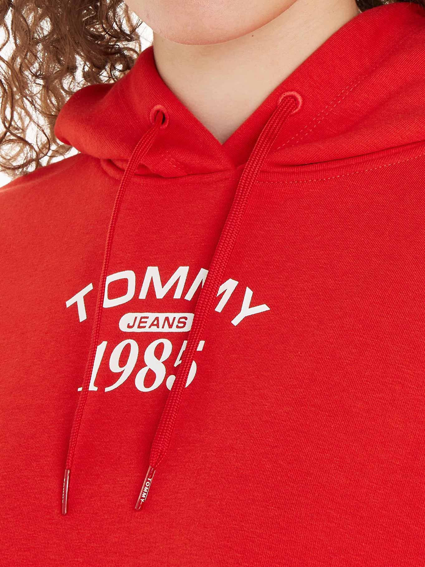 SUÉTER ESSENTIAL AMPLIA CON CAPUCHA Y LOGO